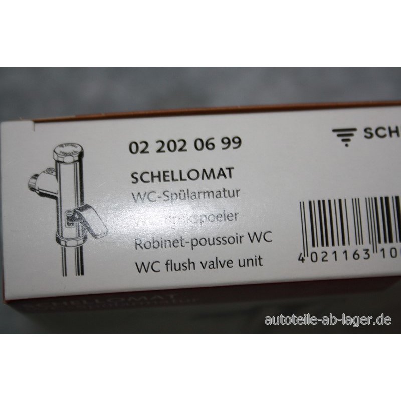 Schell WC Druckspüler Schellomat WC Spülarmartur DN 20 CR 3/4" DIN-DV